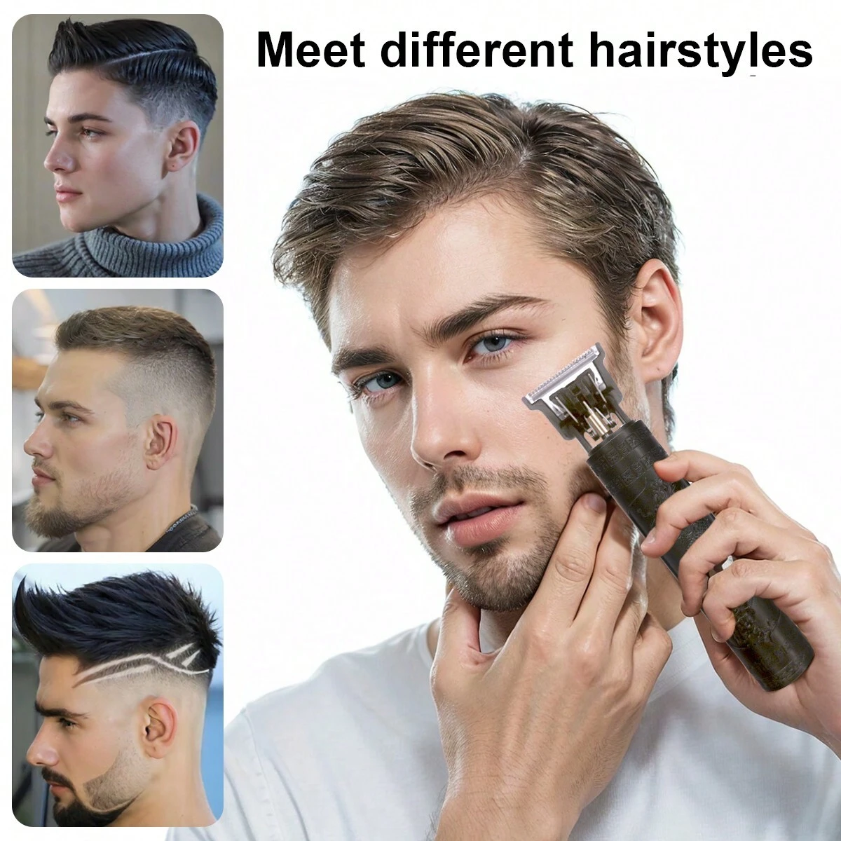 Set Multiuso Ricaricabile USB Per Uomo Taglia Capelli e Rasoio, Senza Fili Per Taglio Capelli E ...