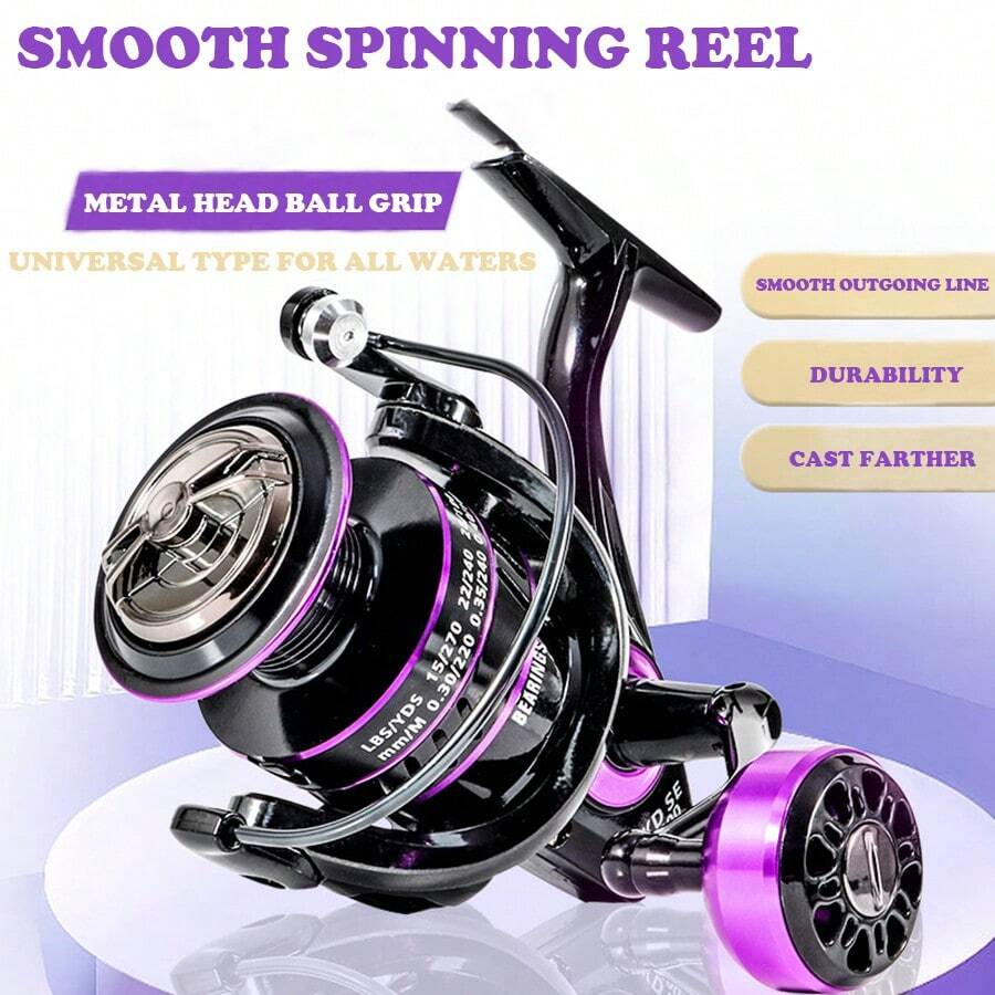 Metal Spinning Fishing Reel For Baitcasting Rod, Saltwater Fishing Reel ...