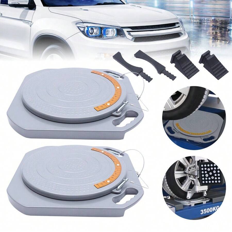Car Truck Front End Wheel Alignment Turntable Turn Plates Tool Kit ...