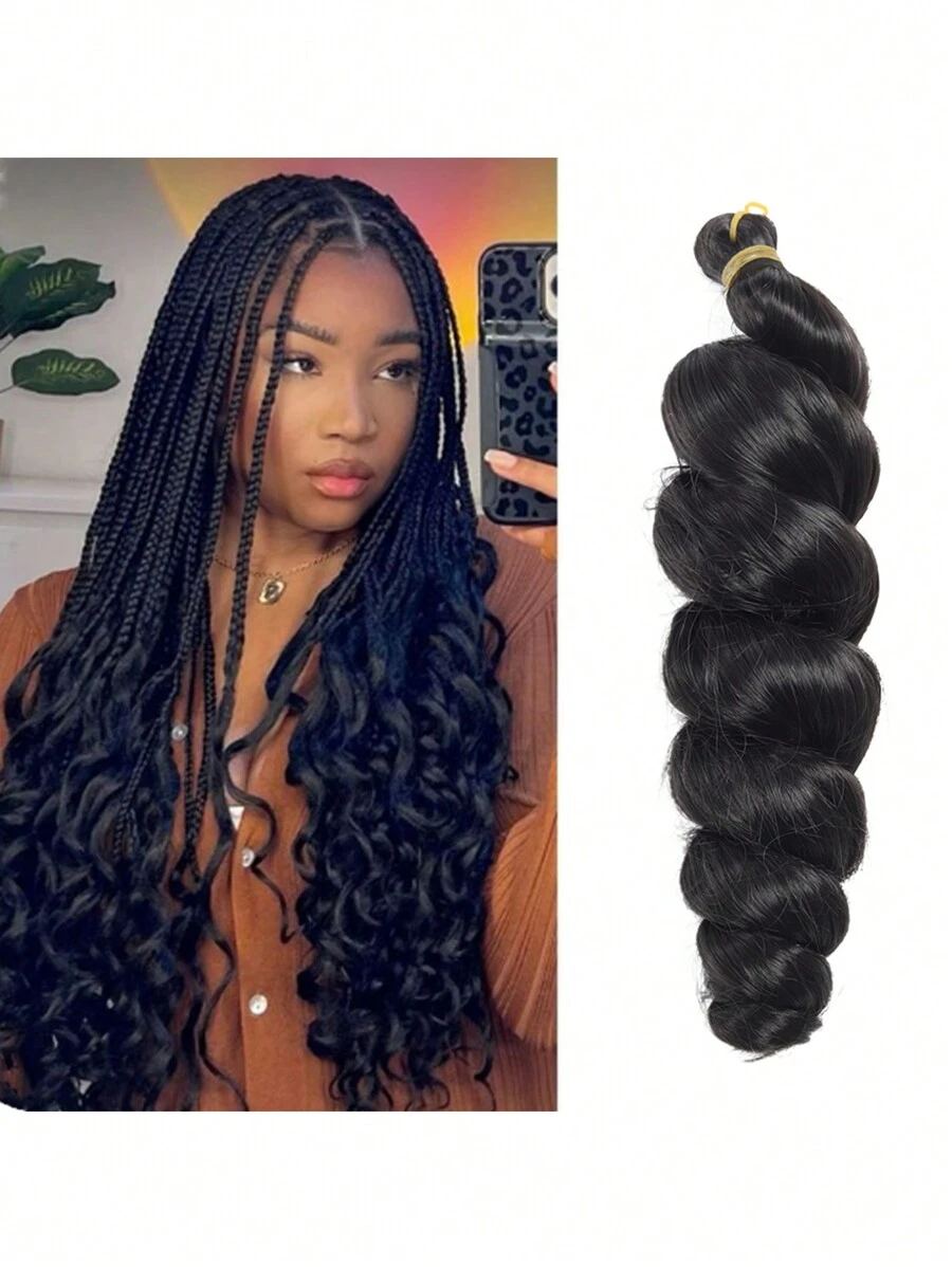 22inch Loose Body Wave Pony Style Spiral Curl Crochet Braid French ...
