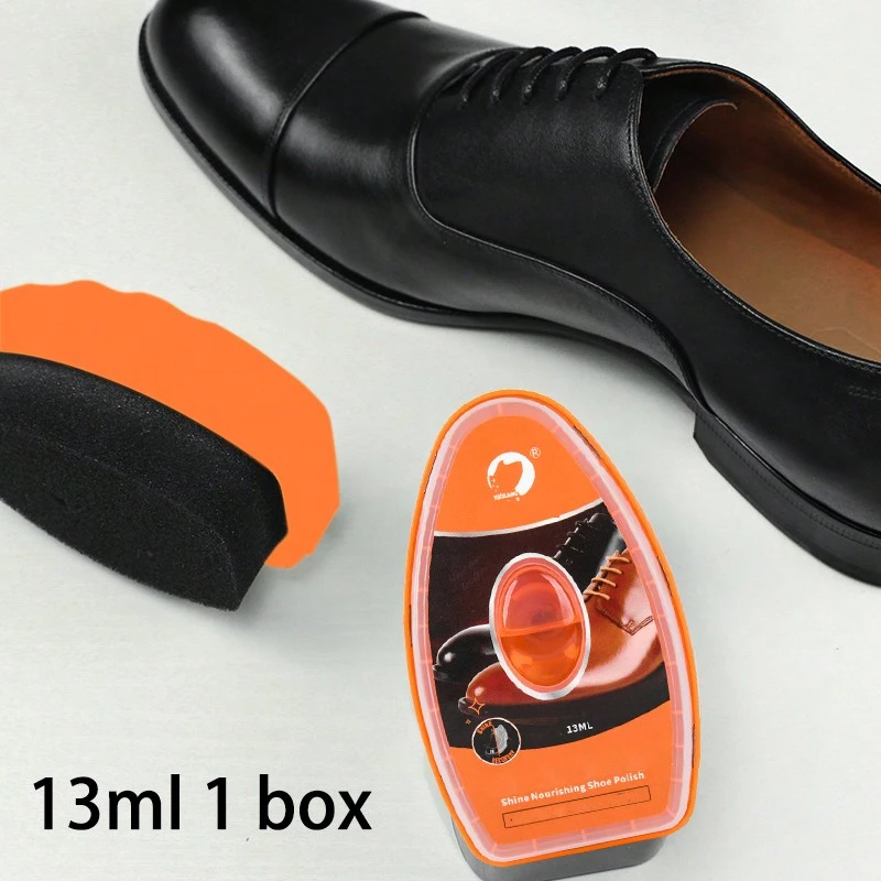 All-In-One Shoe Polish, Shoe Wax And Sponge, Black Universal Colorless ...