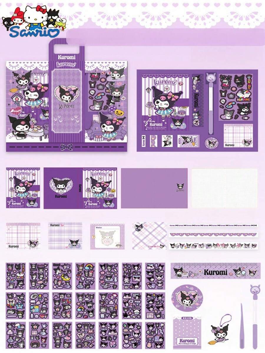 Sanrio Handbook Set, Kuromi Handbook Gift Box, Children's Girl Gift ...