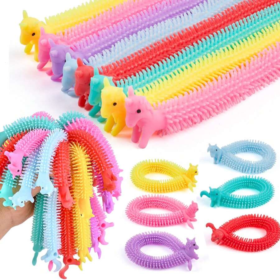 10pcs/Pack Stretchy Pull Rope Dash Toys, TPR Soft Rubber Dinosaur ...