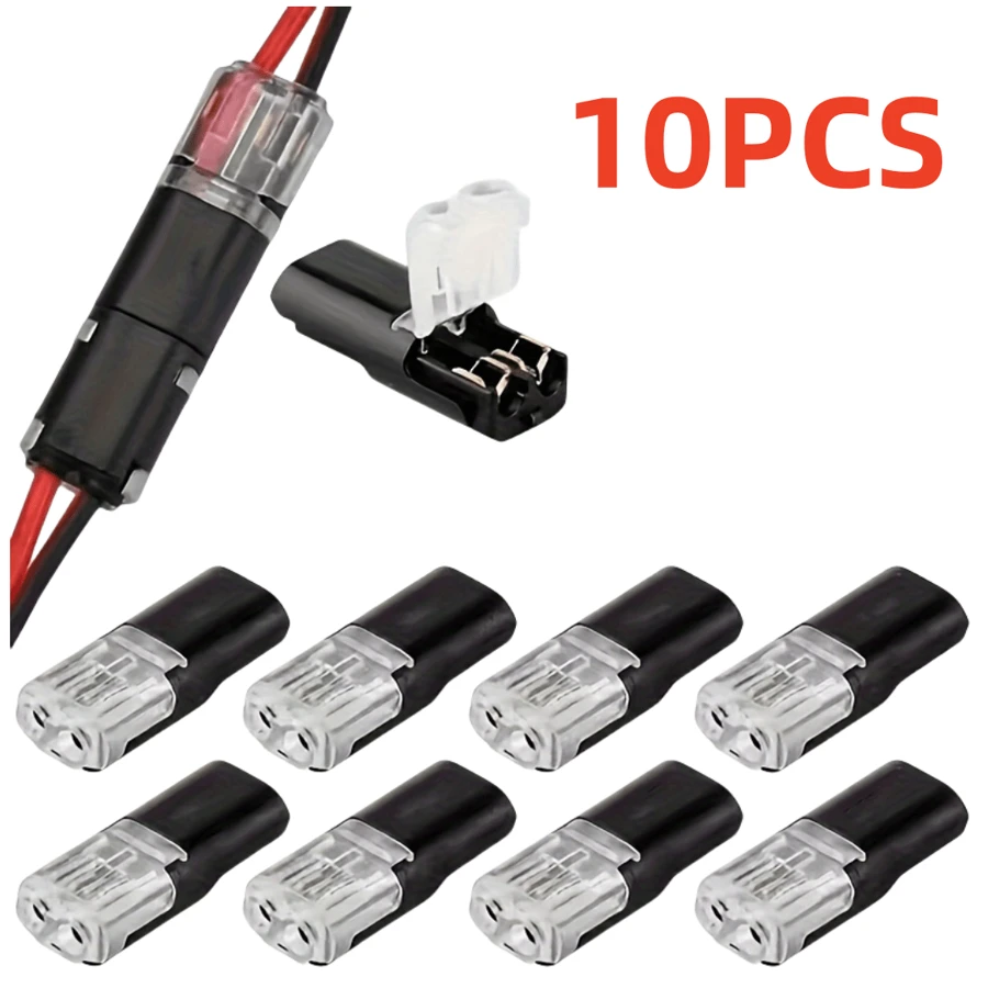 10pcs Double-Wire Plug-In Connector With Locking Buckle, Pluggable LED ...