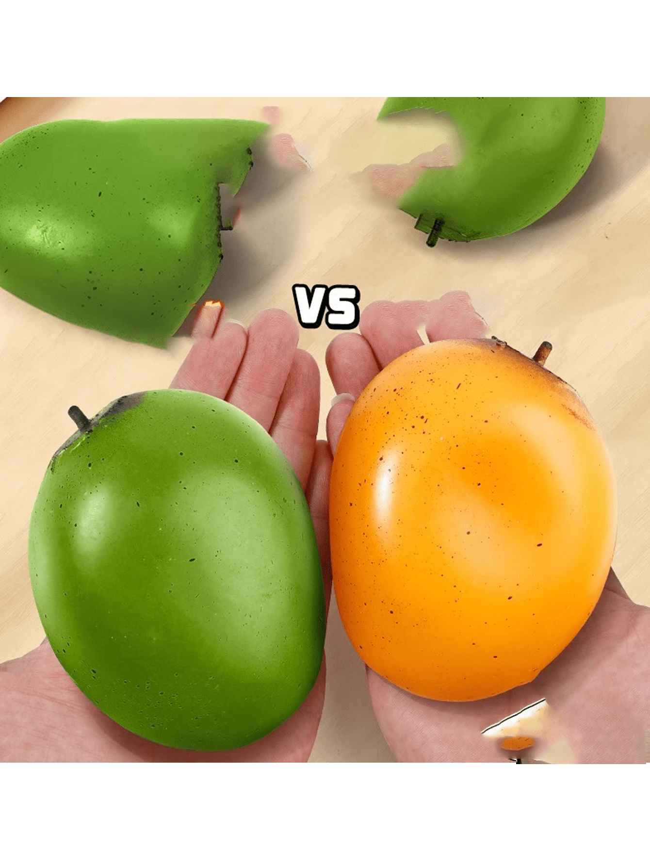 Thermochromic Mango Squeeze Toy, Creative Novel Stress Relief Fluid Toy ...