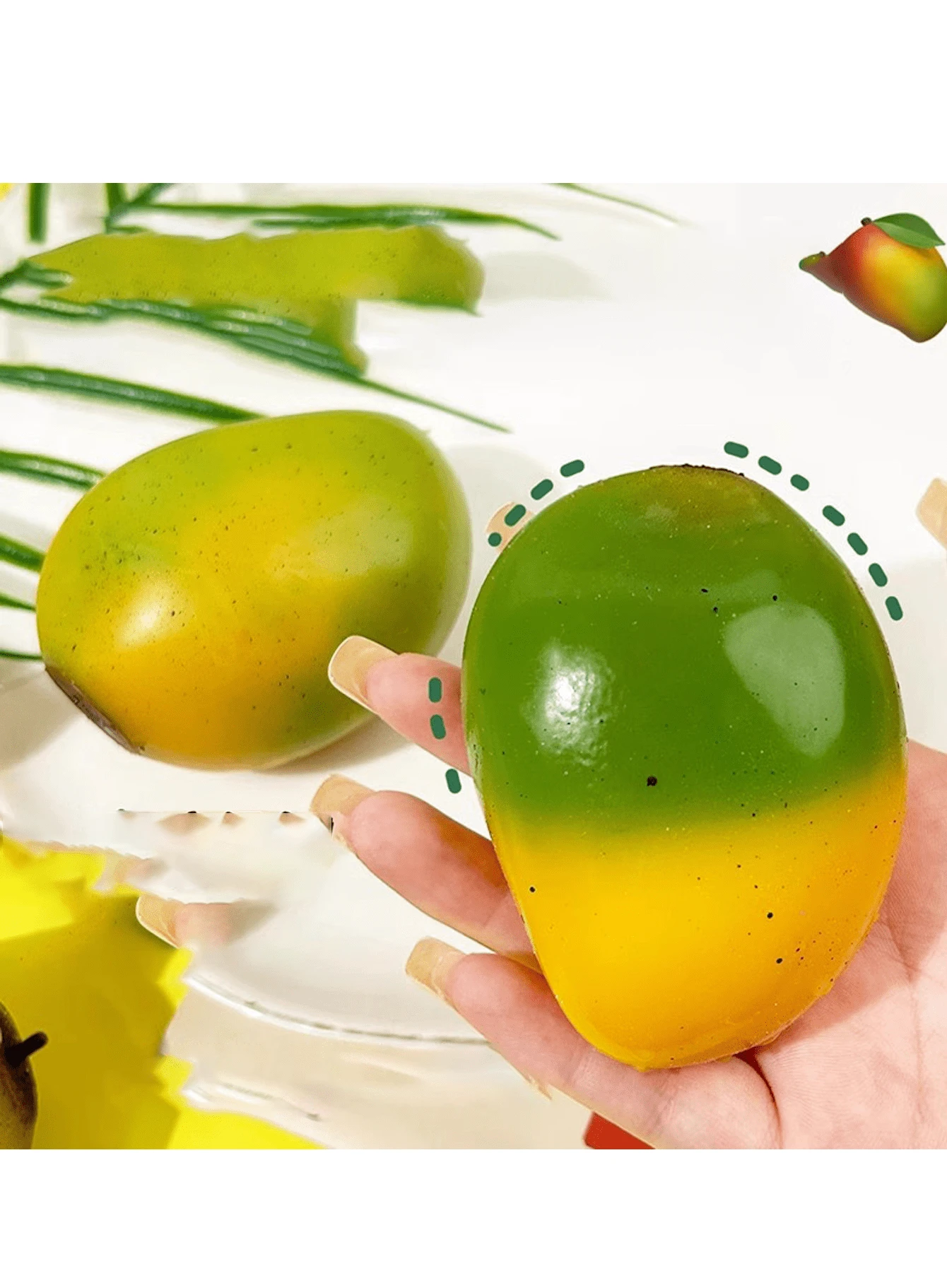 Thermochromic Mango Squeeze Toy, Creative Novel Stress Relief Fluid Toy ...
