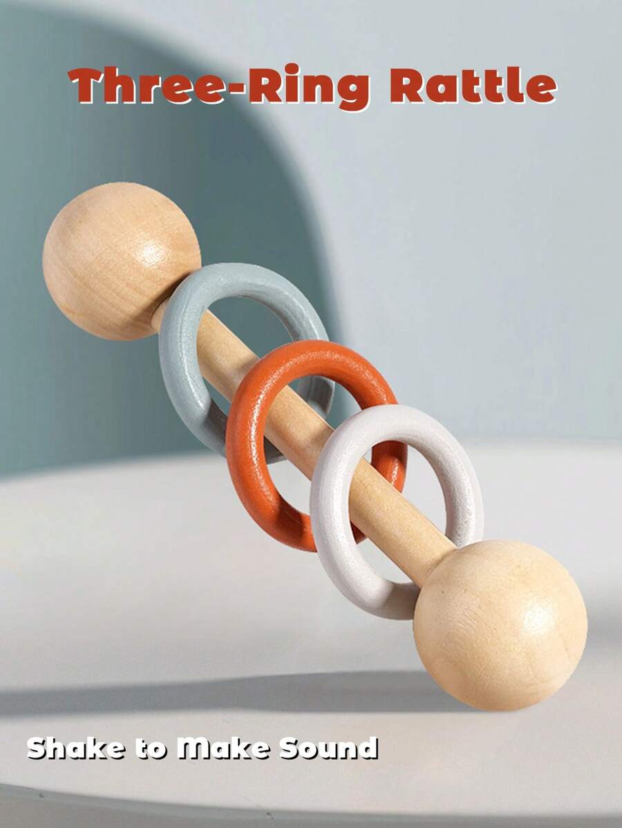 5-In-1 Montessori Wooden Bell Rattle Set - Educational Enlightenment ...