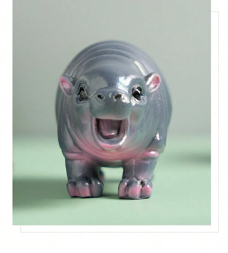 Moo Deng Thailand Dwarf Hippopotamus "Bouncy Pig" Roaring Hippo ...