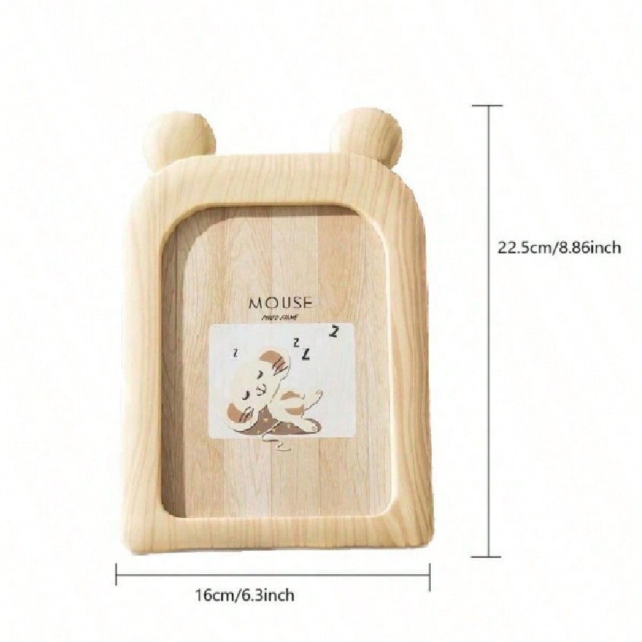5x7 Photo Frame In Cartoon Plastic Wood Look, For Wall Or Tabletop ...