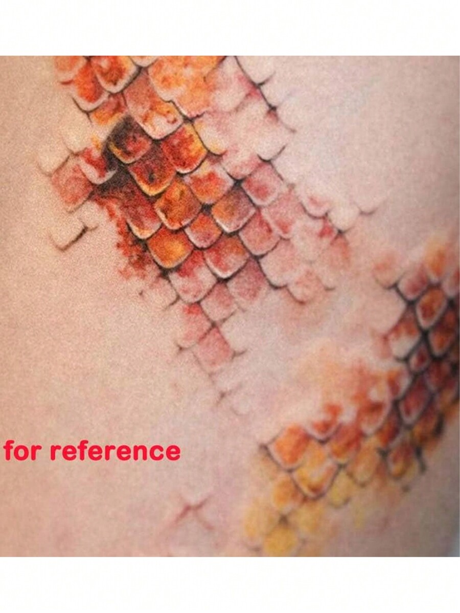 1 Sheets Golden Color Snake Scale Temporary Tattoo For Arm Leg Cosplay ...