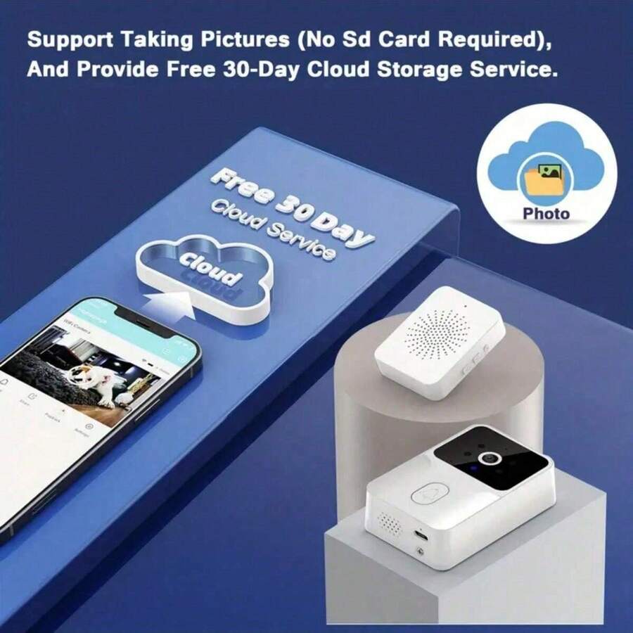 X10 Smart HD Night Vision Doorbell, WiFi Connection, Motion Detection ...