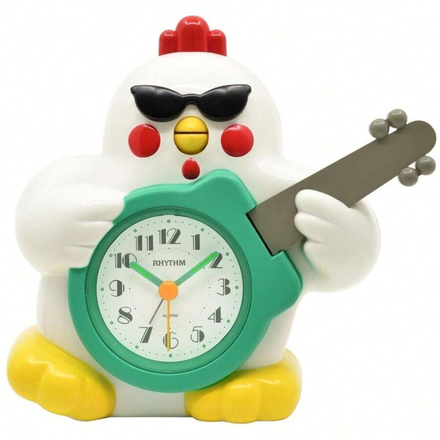 BRAND NEW! RHYTHM ROCK N' ROLL CHICKEN ALARM CLOCK CRE321UR03 Speak Up ...