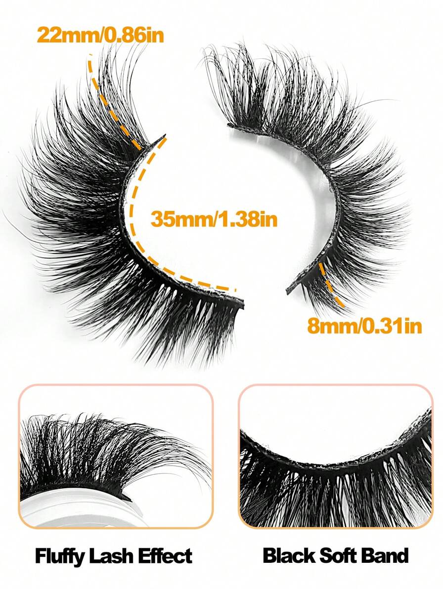 Asiteo Asiteo 7 Pairs Of Foxy Eye Lifting Look Dense False Eyelashes ...