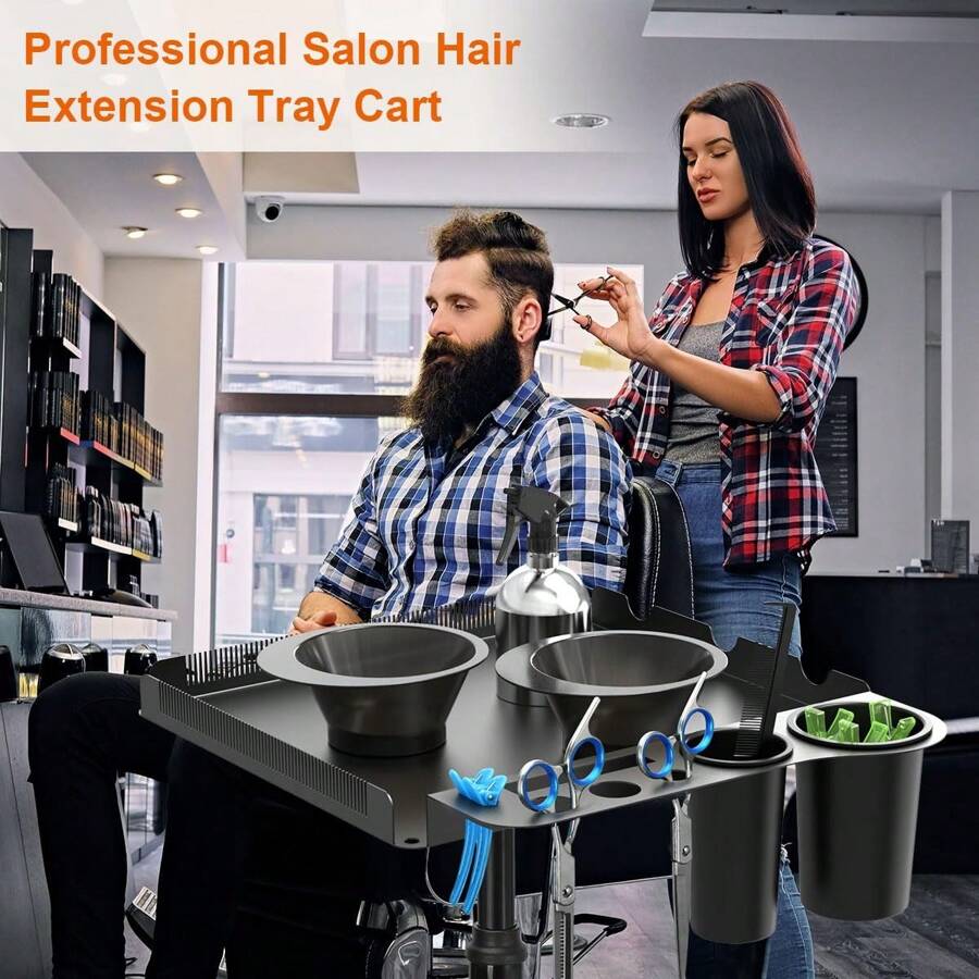 Beauty Salon Tray Cart, Professional Adjustable Salon Instrument ...