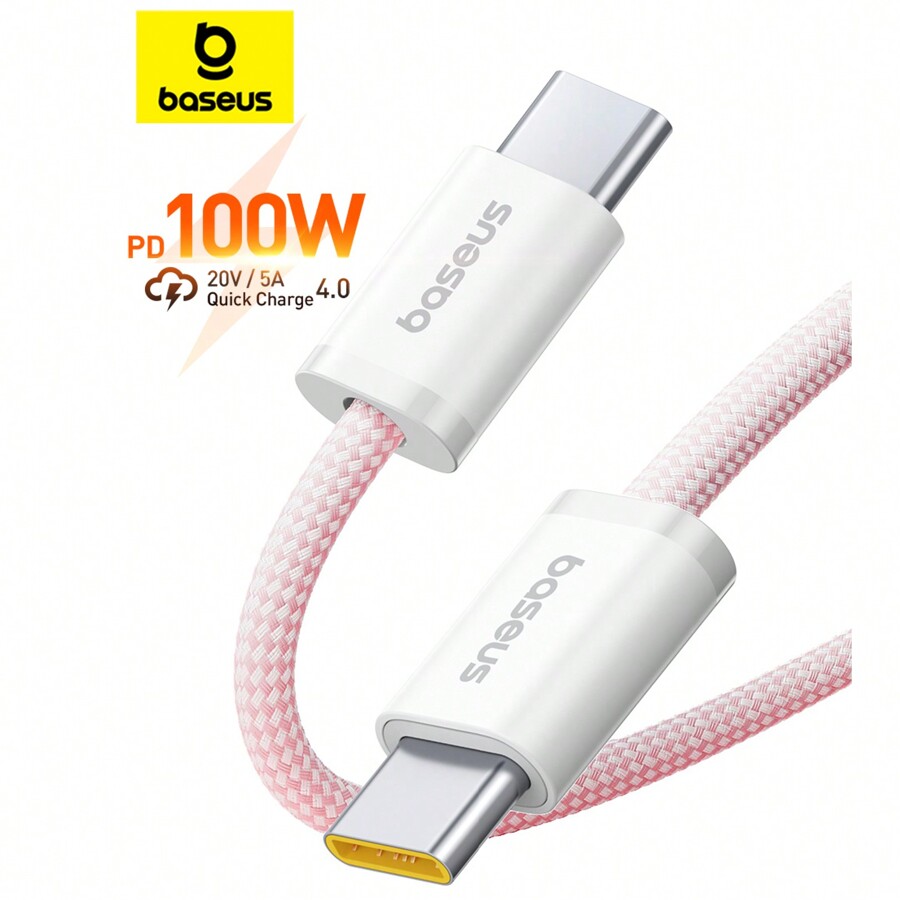 Baseus 100W USB C Cable Compatible With Iphone 16 15 Plus Pro Max Type ...