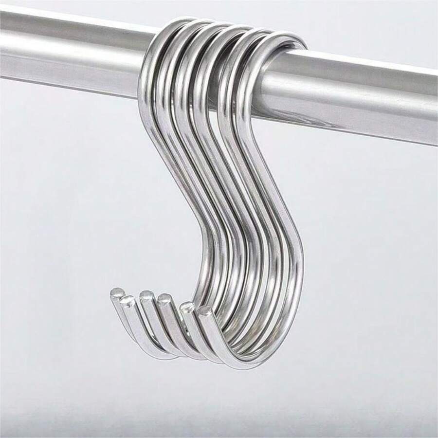 Stainless Steel S-Shaped Non-Magnetic Multi-Function Hooks, Thick S-Hook For Hanging Sausage ...