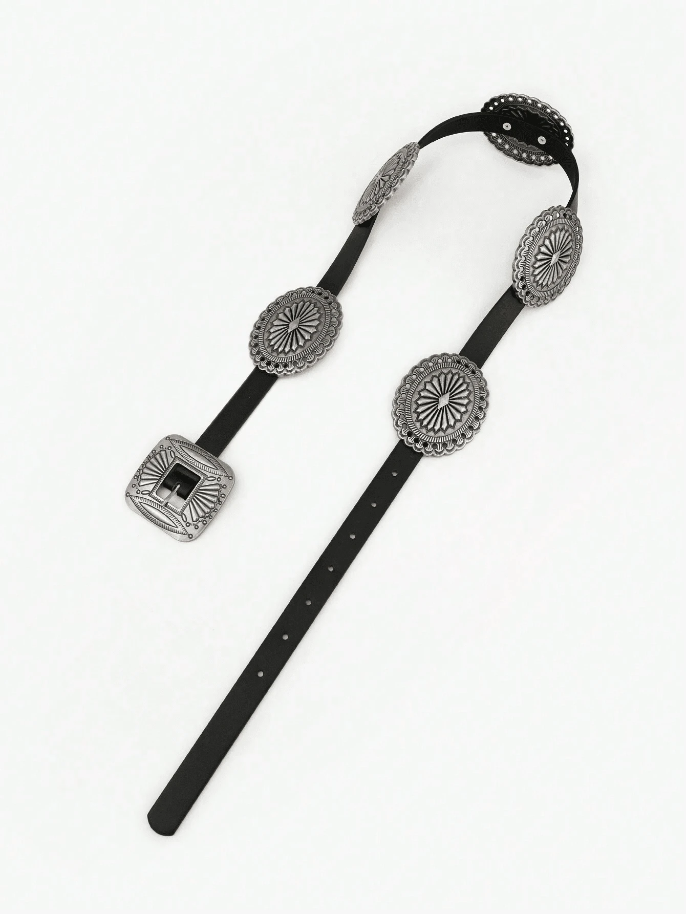 1pc Girl's Western Vintage Maillard Style Spicy Heavy-Duty Rivet Black ...