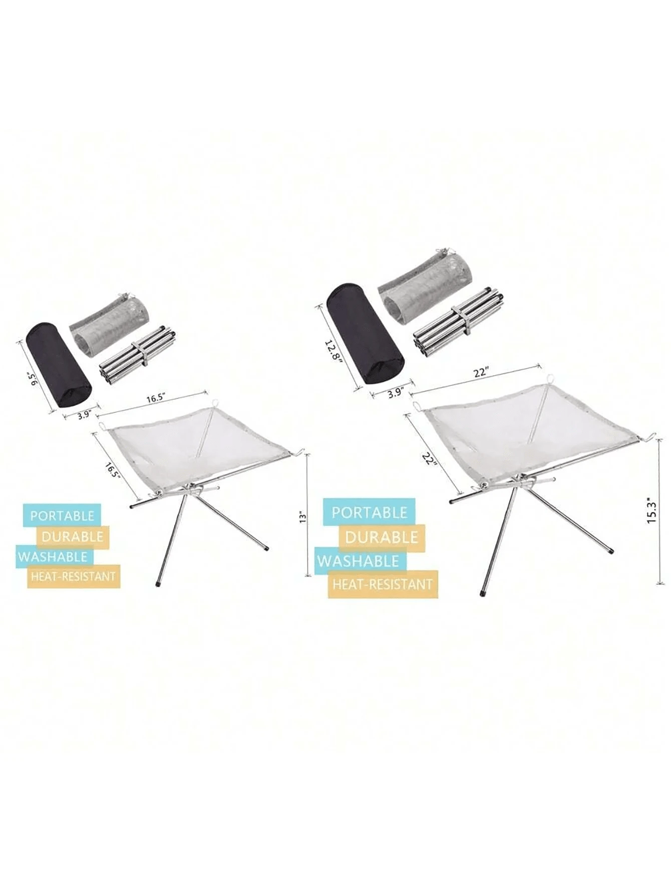 Outdoor Fire Pits Outdoor Folding Campfire Stand Stainless Steel Fire ...
