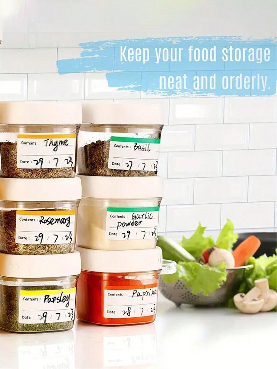 100pcs Detachable Freezing Labels For Food, Colorful Fridge Labels For ...