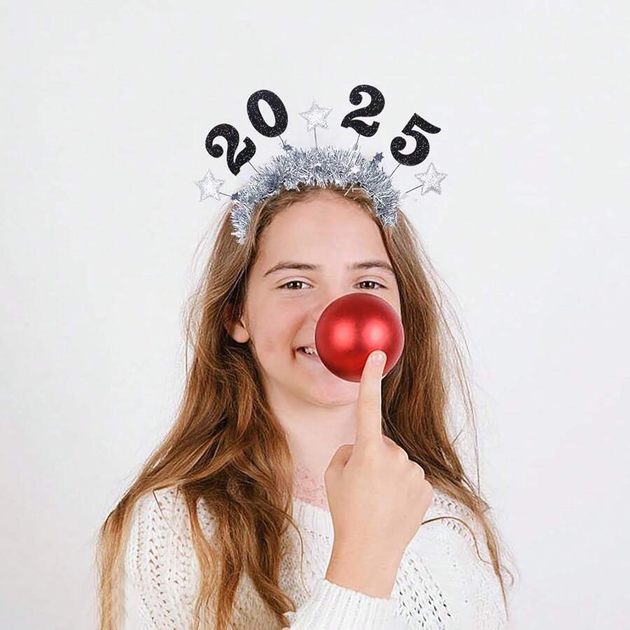 4 Pieces Happy New Year Headband Crown For Women Men, Gold Silver ...