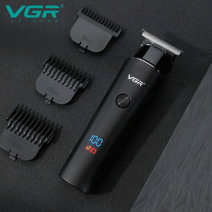 VGR VGR Hair Clipper Electric Digital Display Cordless Hair Trimmer Professional Portable ...