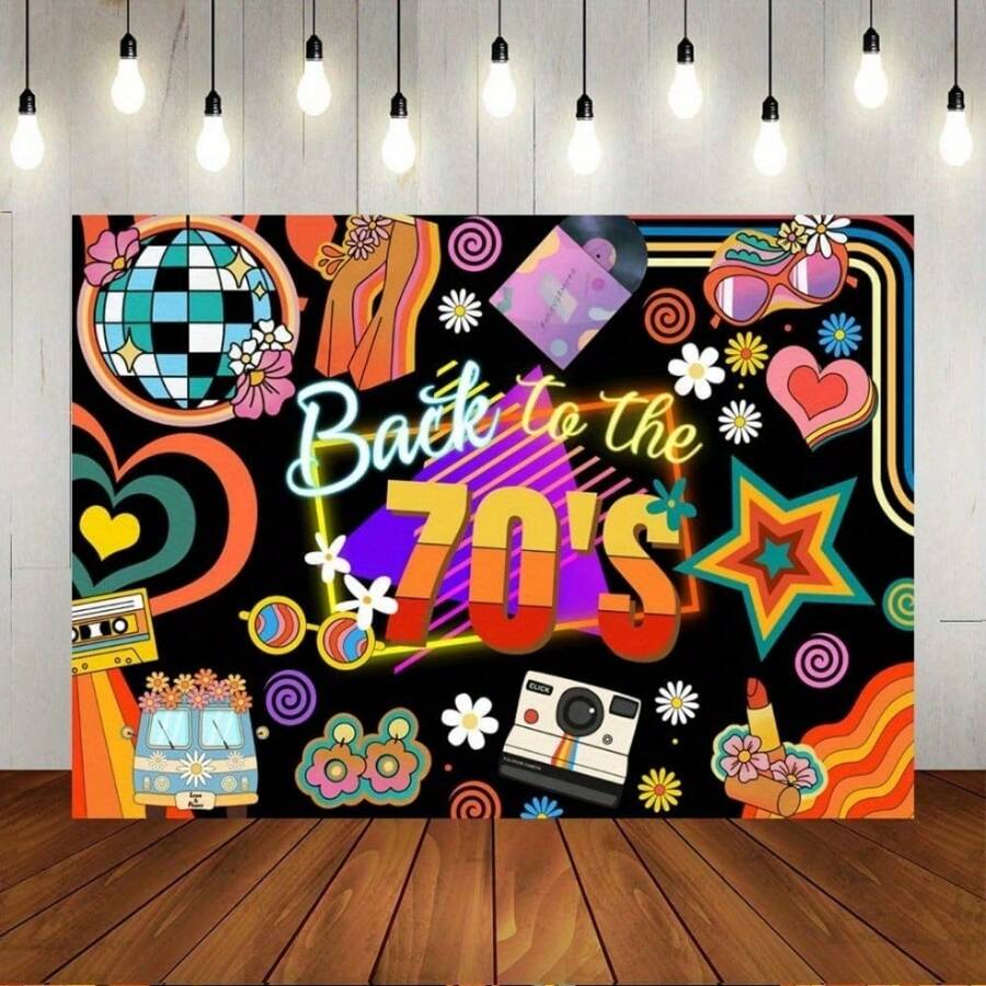 70s Disco Party Backdrop | Polyester Banner For Birthday, Party Themed ...