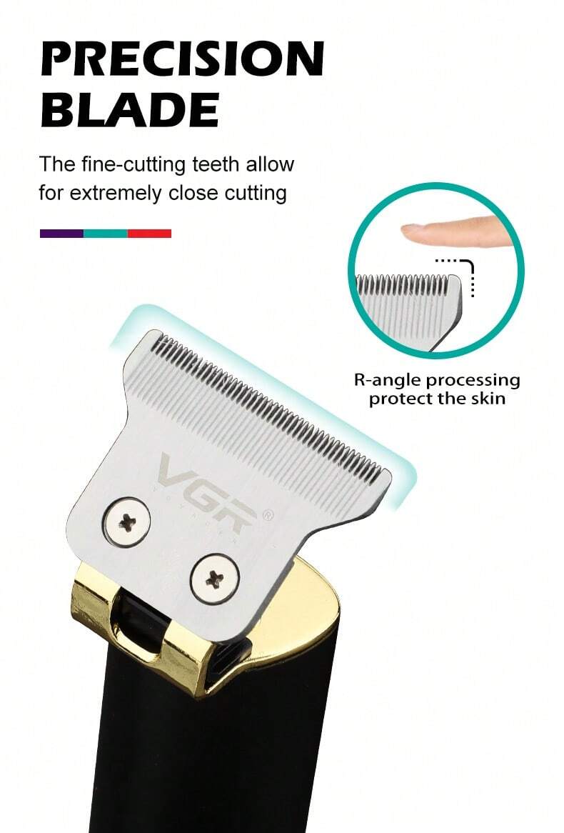 VGR Tosatrice per capelli professionale VGR in metallo, tosatrice elettrica senza fili ...