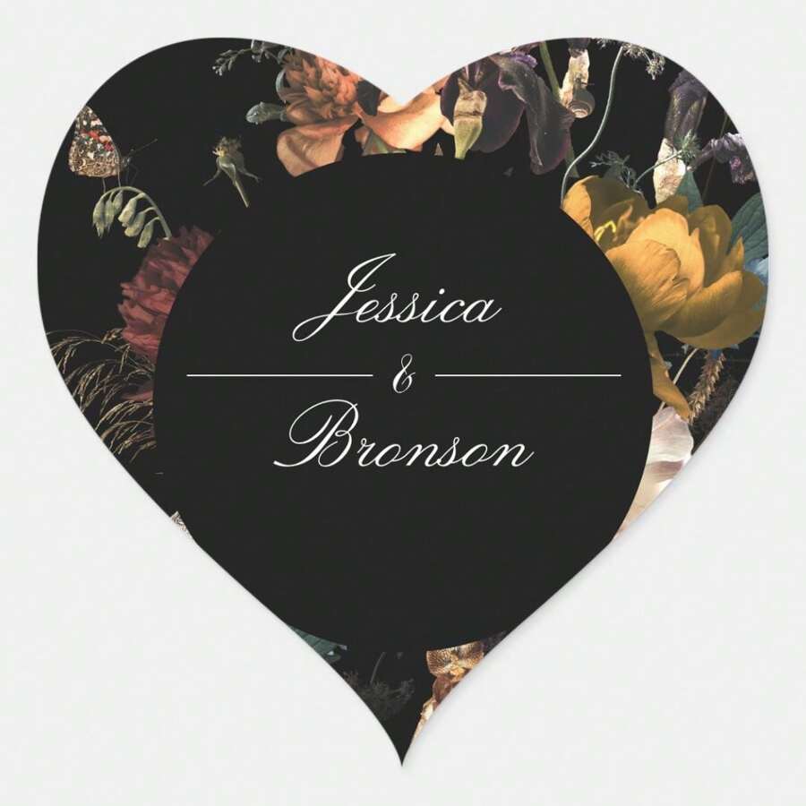 Floral Wedding Name Stickers - Customizable And Personalized Labels ...
