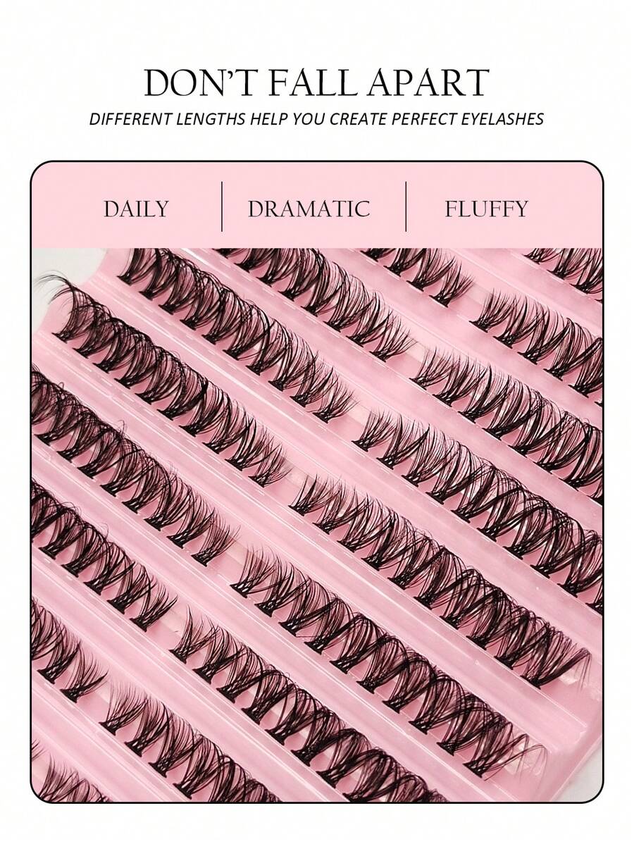 200Pcs D Curl 30D Pro Mixed Length Individual Eyelash Extensions, High ...