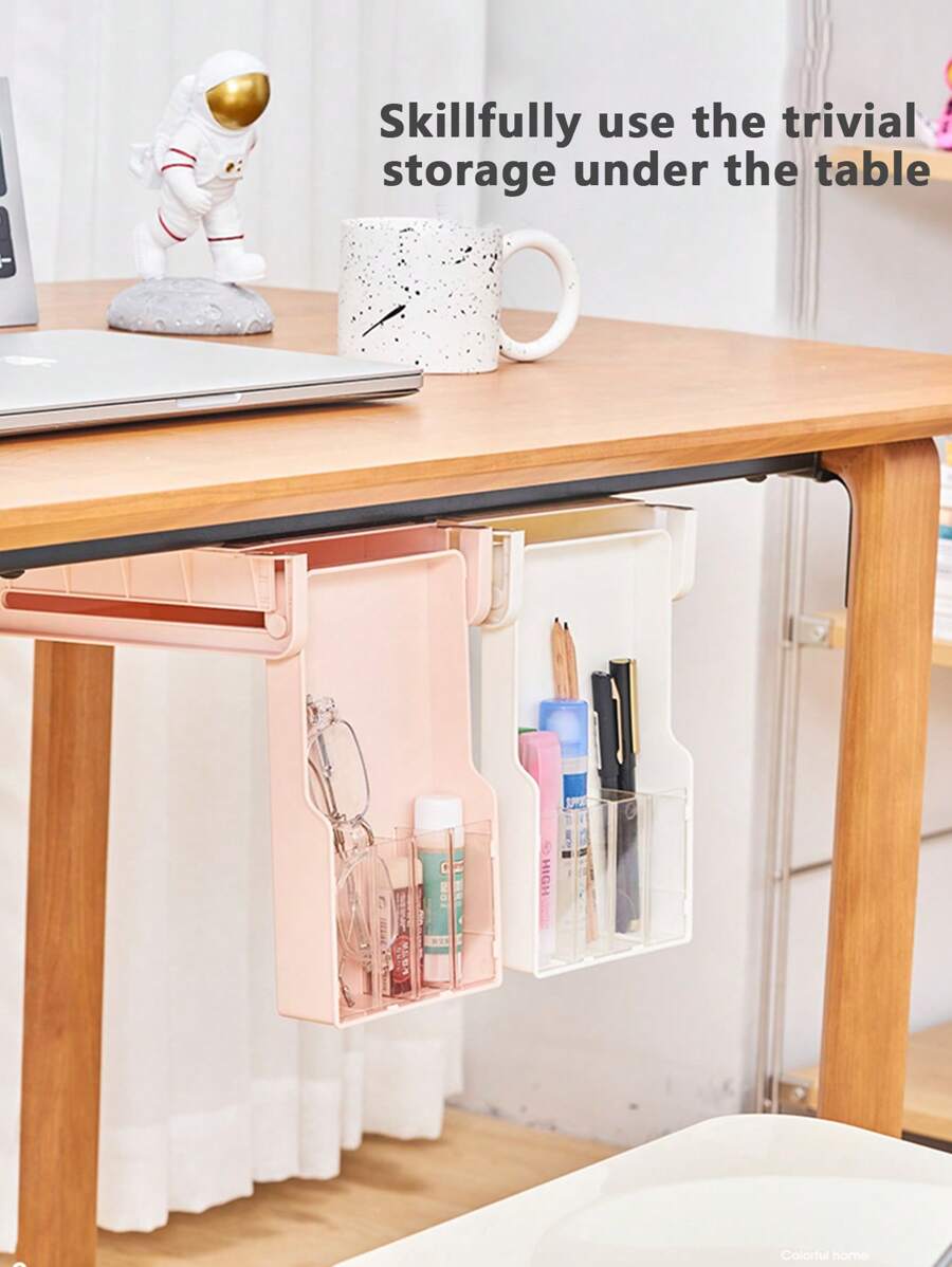 1pc Drawer Style Under Desk Wall-Mounted Storage Box, Office Desk ...