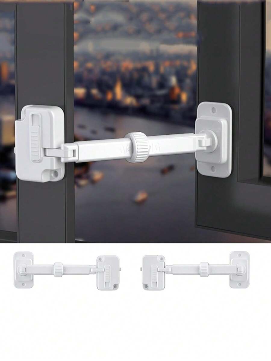 1 Pc White Safety Lock, Anti Window Opening, No Punching, Window Lock ...