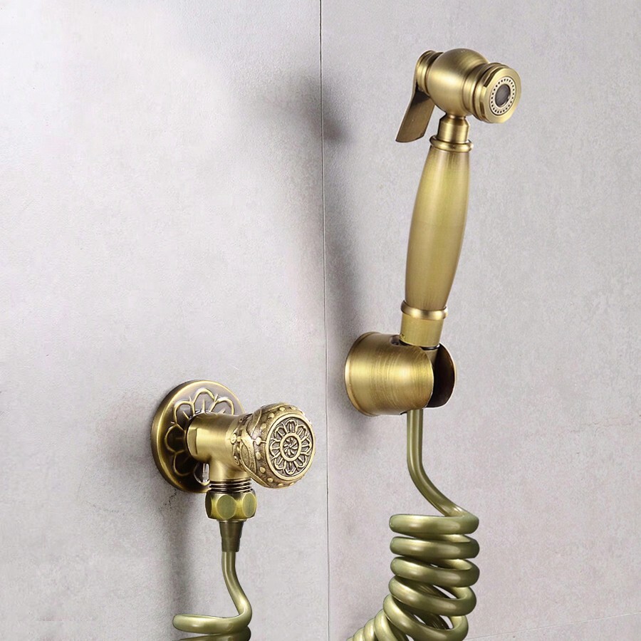 Dhamma Antique Hand Held Bidet Sprayer Douche Toilet Kit Shattaf Shower ...