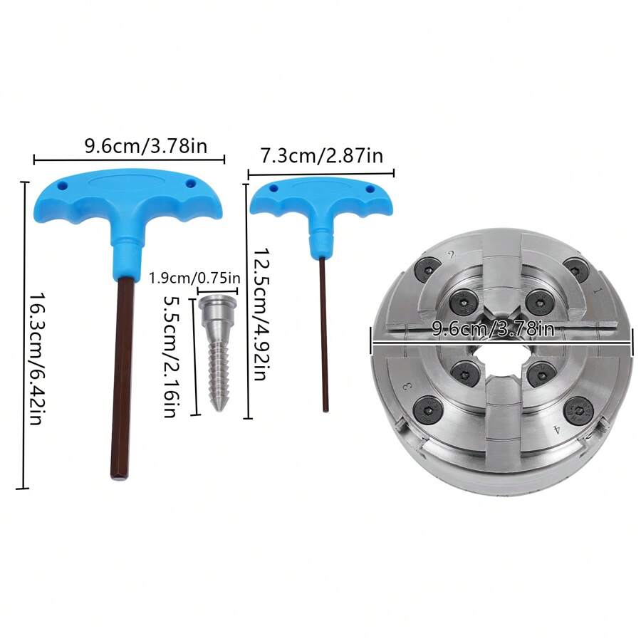 YUNRUX 4-Jaw M33 Center Chuck Jaw Chuck Self-Centering Clamp Lathe ...