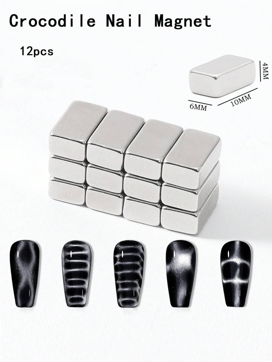 Major Dijit 12Pcs Block Nail Magnet, Y2K Style Car Eye Gel Crocodile ...