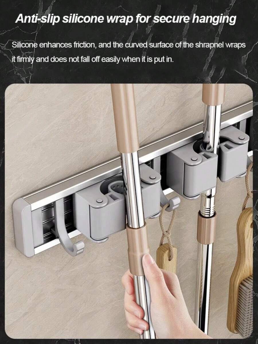 Mop And Broom Organizer Mop Holder Rack Mop Holder Wall Mounted Strong ...