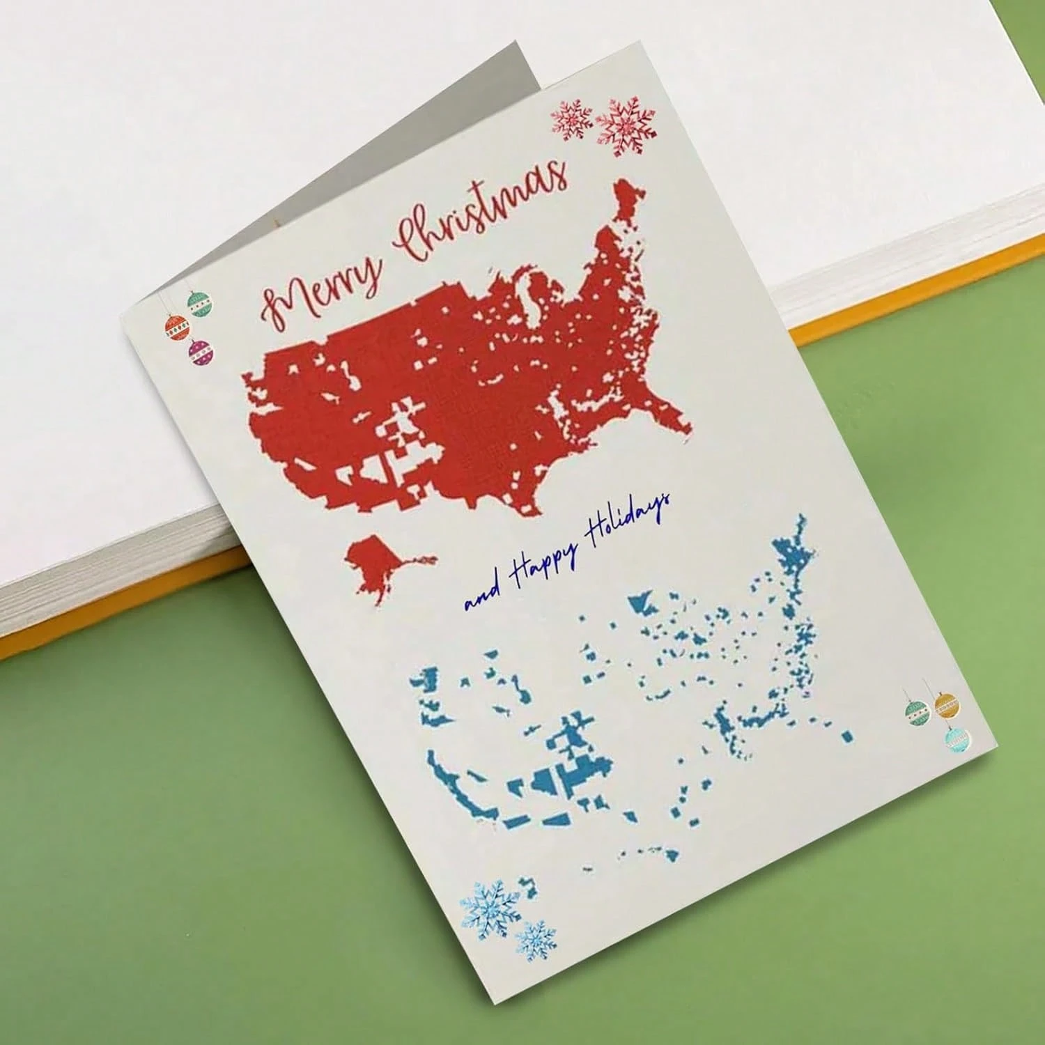 20PCS 2024 Merry Christmas America Card, 2024 Presidential Election Map ...