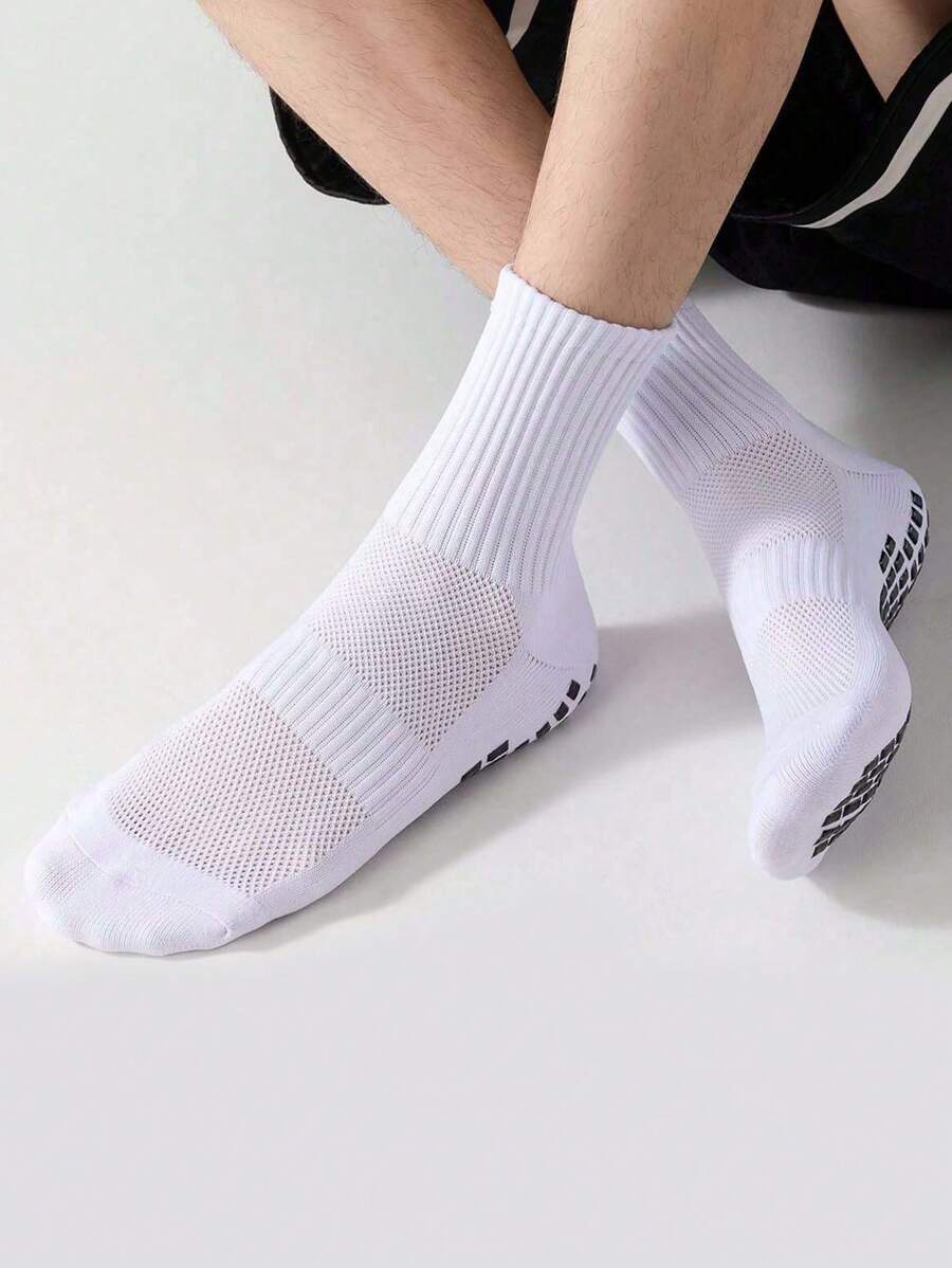 3 Pairs Sports Non-Slip Reinforced Toe And Heel Socks For Men, Suitable ...