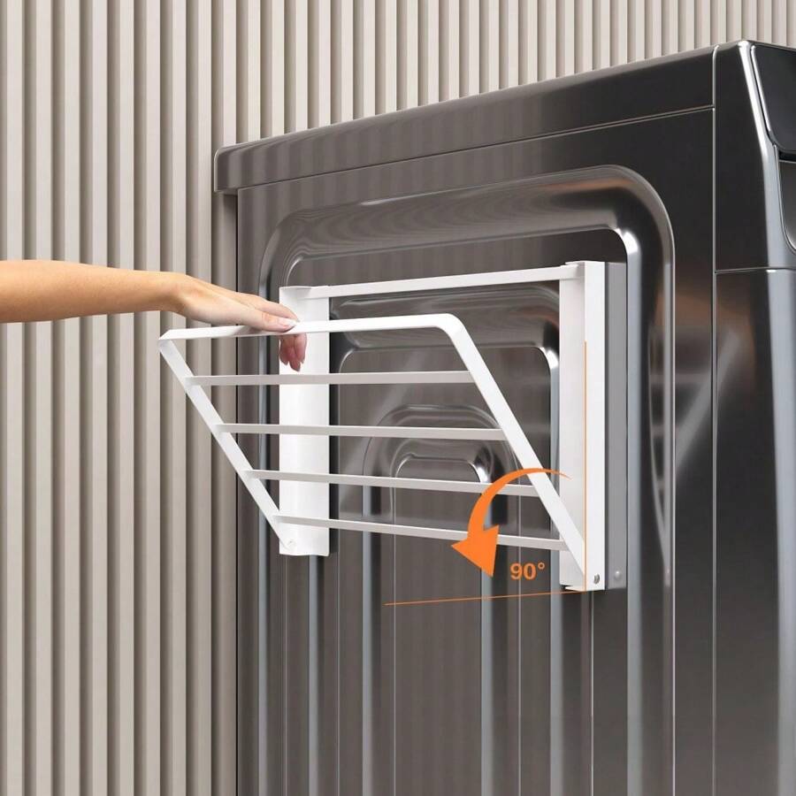 Bathroom Washing Machine Side Magnetic Absorbent Iron Art Folding Wall ...