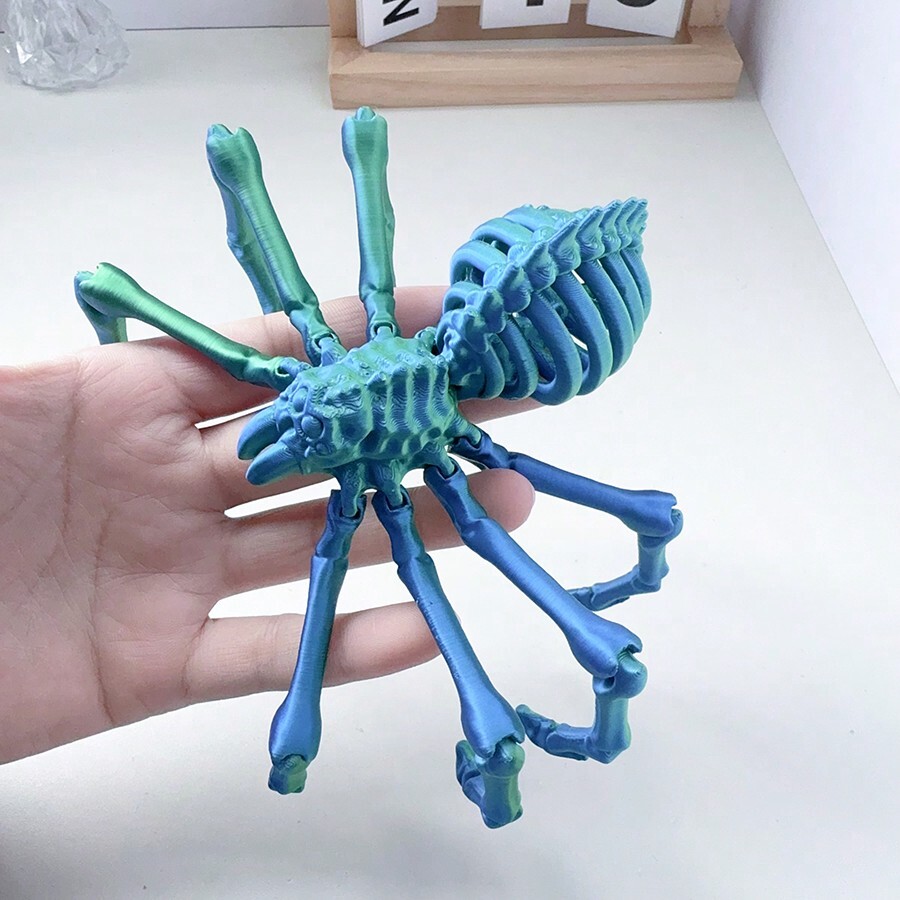 1pc 3D Printed Movable Spider Sculpture Model, Posable Plastic Animal ...