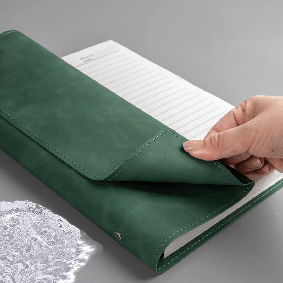 Minimalist Soft Leather Loose-Leaf Notebook, Detachable Cover, Hole ...