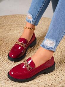 British Style PU Women's Spring/Autumn New Versatile Bow Slip-On ...