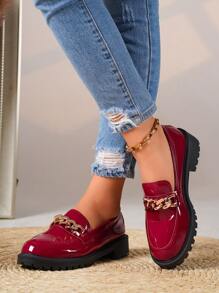 British Style PU Women's Spring/Autumn New Versatile Bow Slip-On ...
