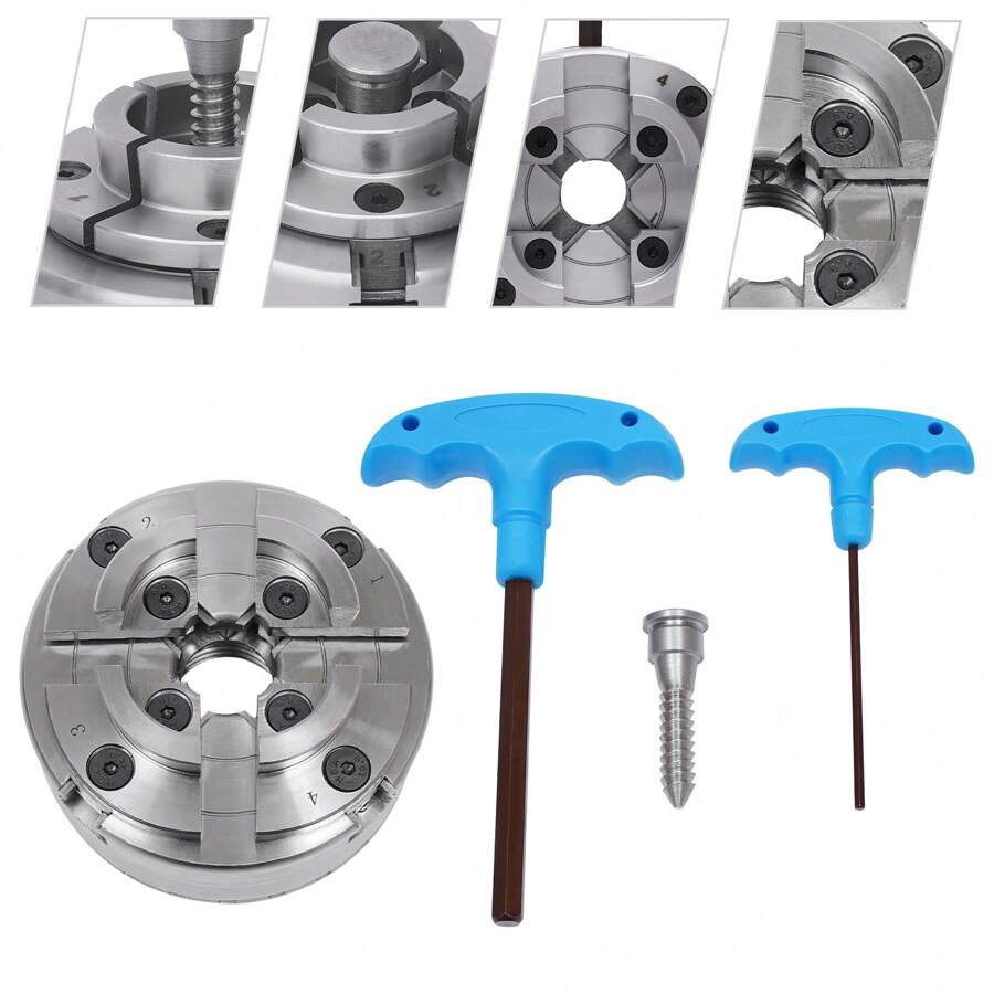 YUNRUX 4-Jaw M33 Center Chuck Jaw Chuck Self-Centering Clamp Lathe ...