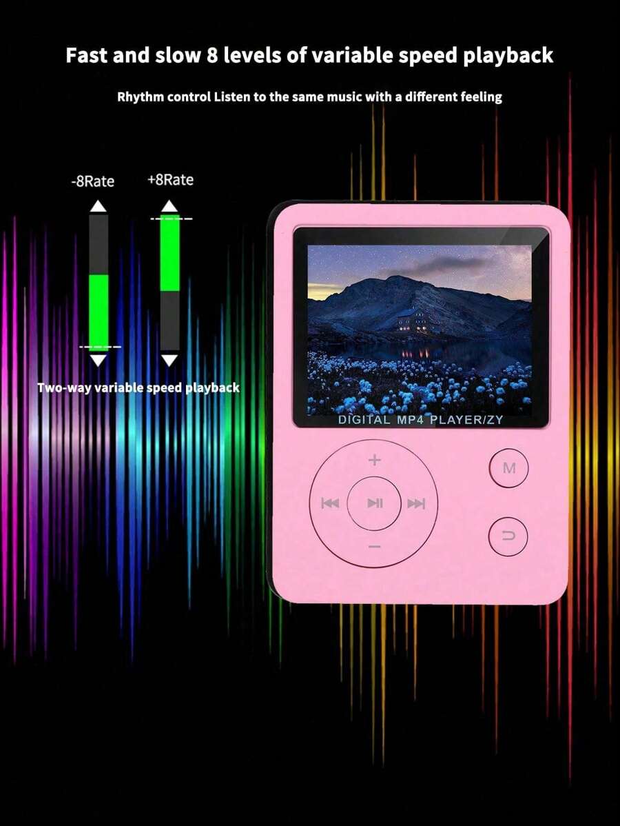 Cartão com tela MP4 Player Letras Sincronizar E-Book MP3, Microfone ...