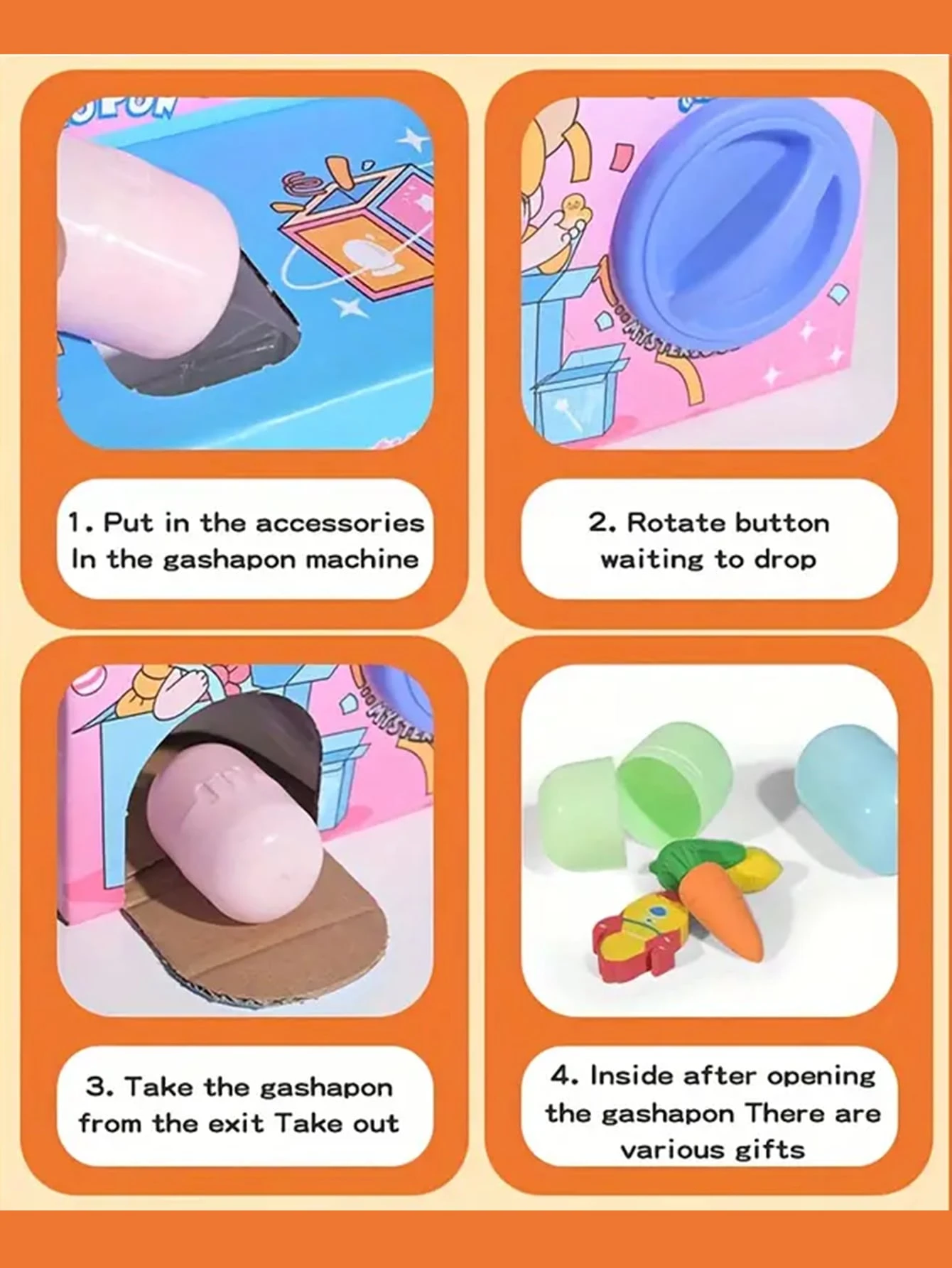 6pcs Strange Egg Toy Twist Egg Machine Christmas Blind Box Doll ...