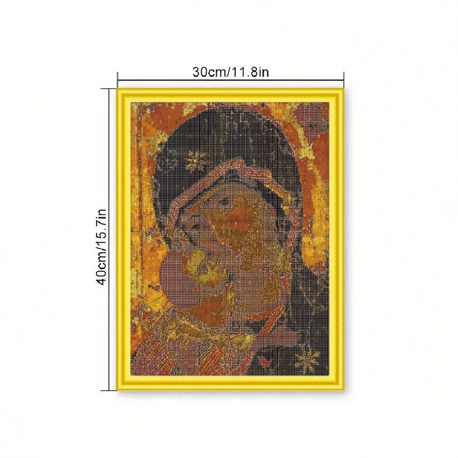 DIY Diamond Painting Kit - Virgin Mary Theme, Magic Round Diamond ...
