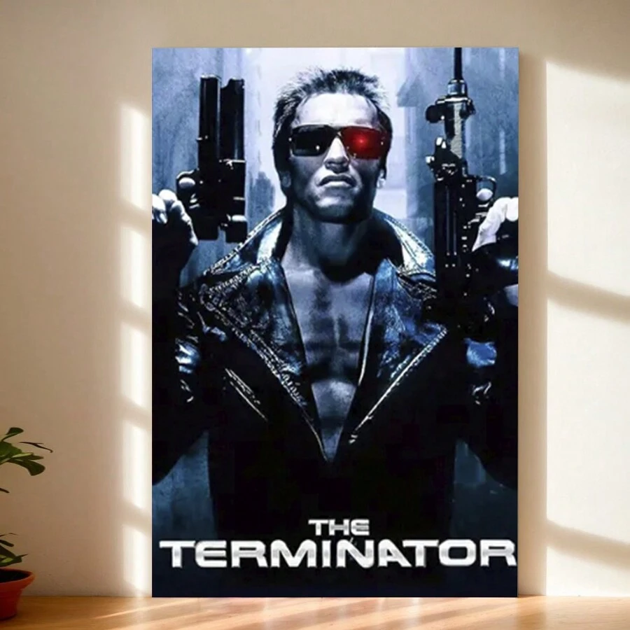 Terminator Movie Canvas Wall Art - Framed Poster For Bedroom, Office ...