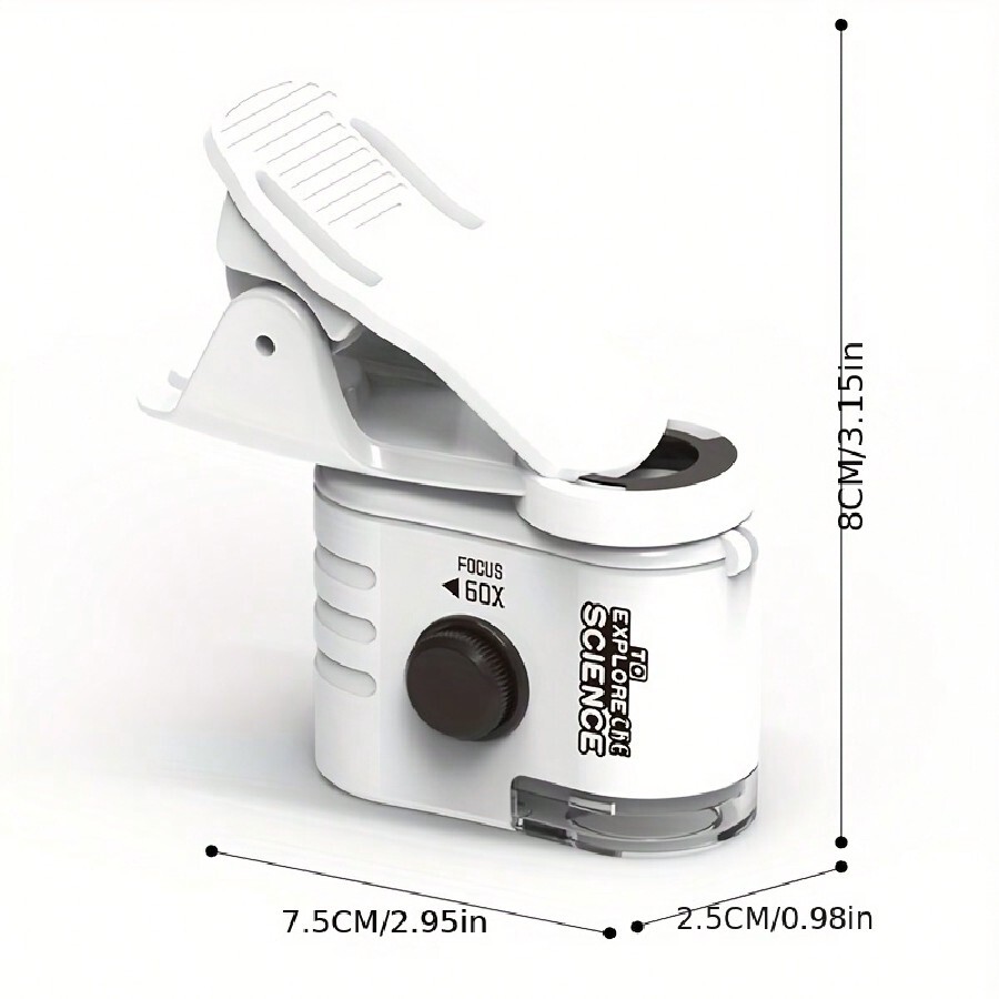 60X Magnification High-Precision Mini Microscope, Portable Handheld ...
