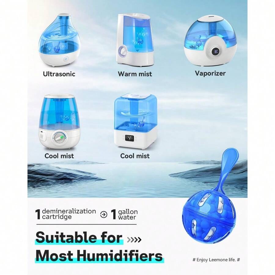 Humidifier Cleaner 12 Pack, Demineralization Cleaning Ball, Works In ...