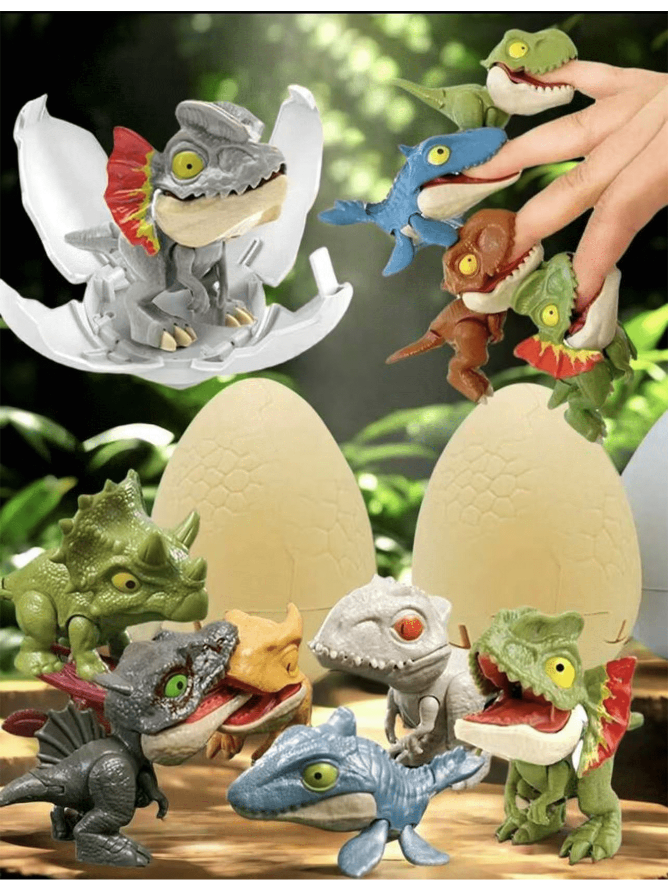 Dinosaur Hatching Egg Toy, Multi-Jointed Movable Tyrannosaurus Rex Mini ...